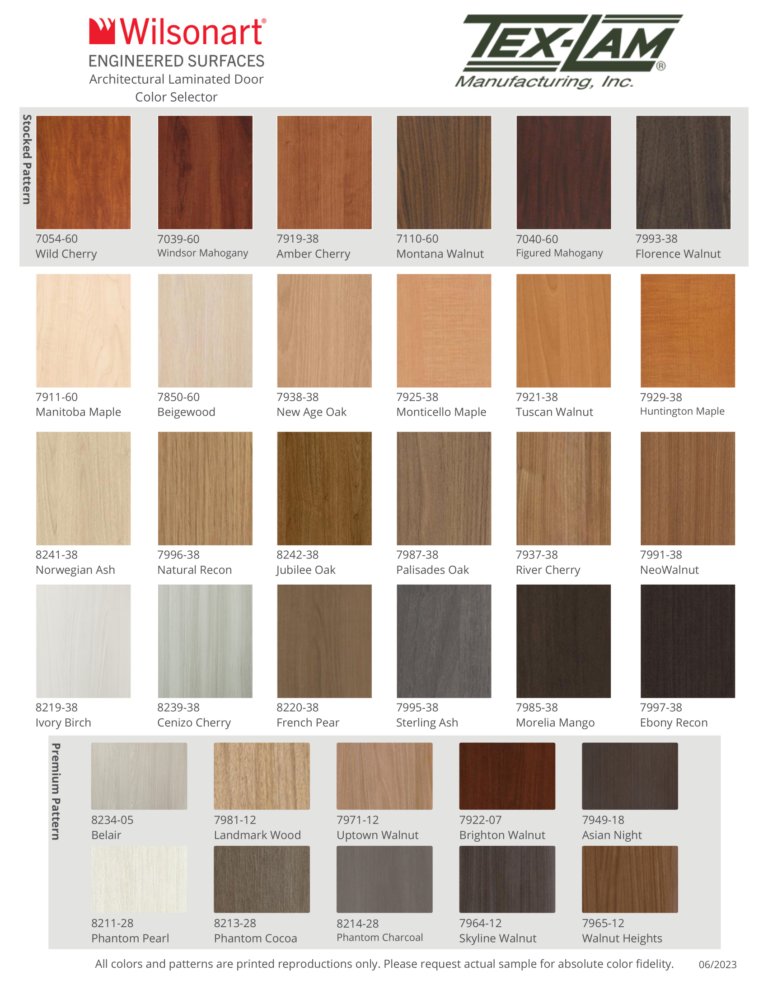 Laminate Colors – Texlam